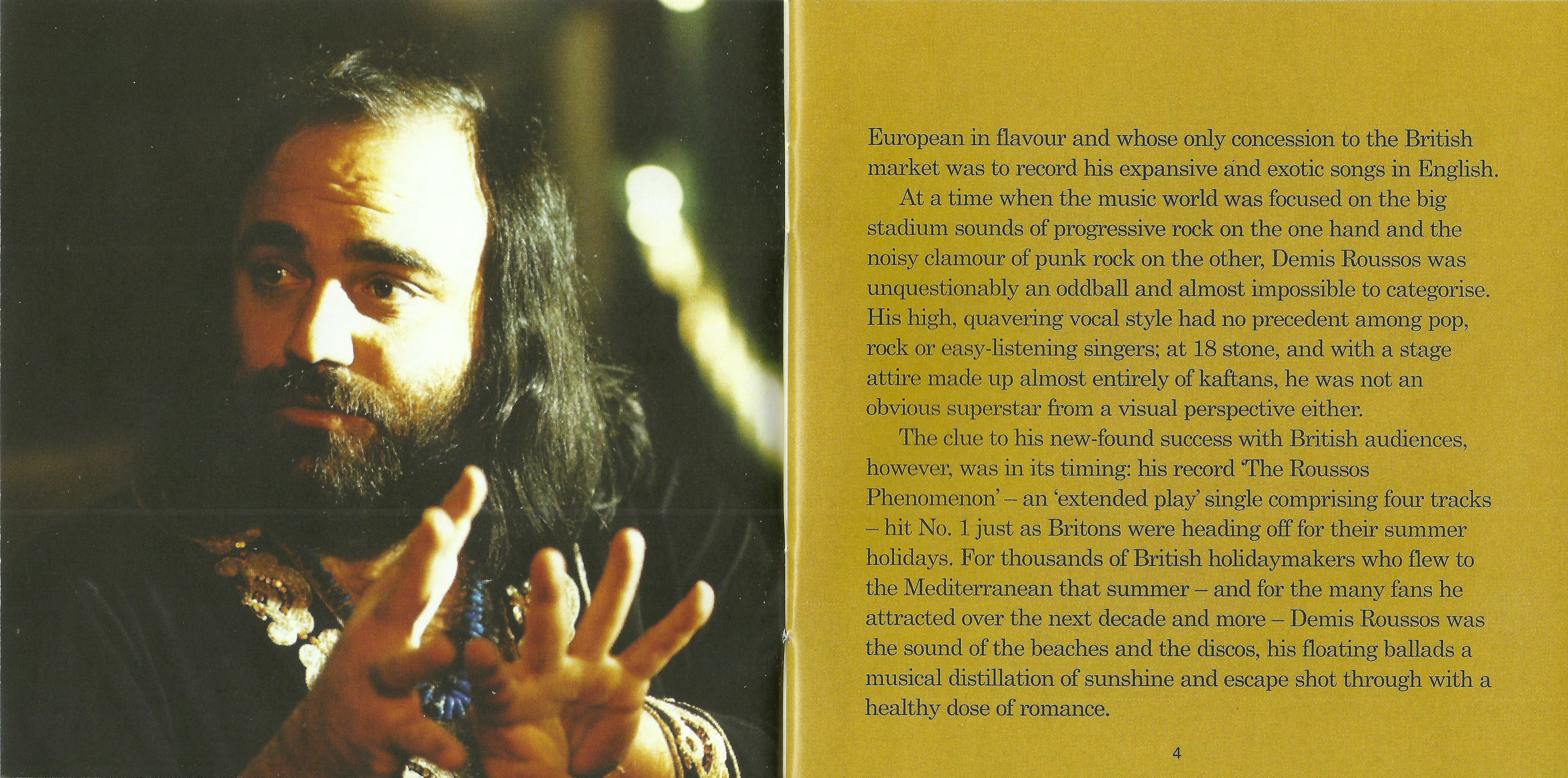 Demis Roussos Demis Roussos Collection : Booklet 3 | CD Covers | Cover ...